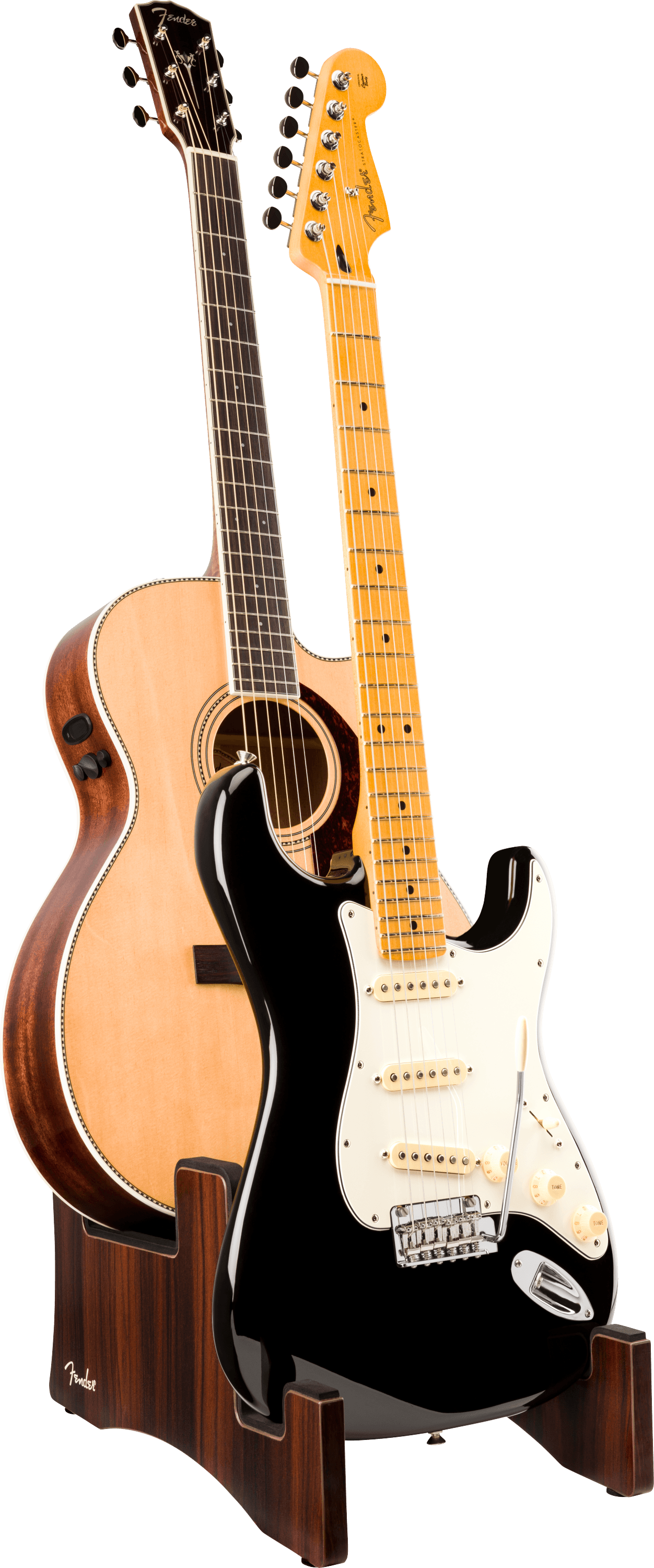 Deluxe Wooden 2-Tier Multi Stand – Fender